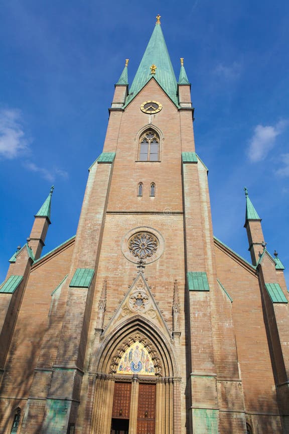 Linkoping cathedral stock photo. Image of swedish, town - 41693740