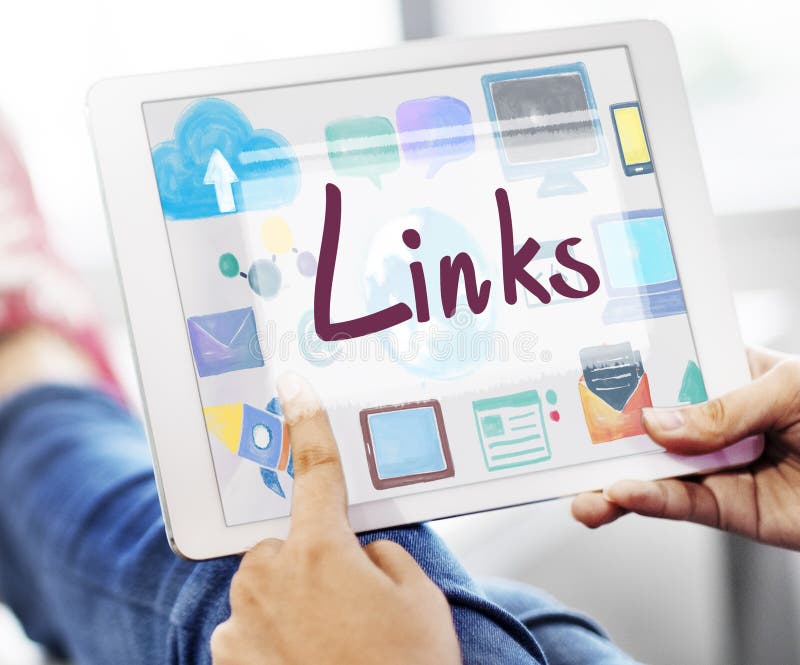 Links Backlinks Hyperlink Linkage Internet Online Concept Stock Photo ...