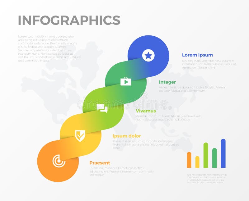 Process Chain Network Diagram Infographics Links Workgroups