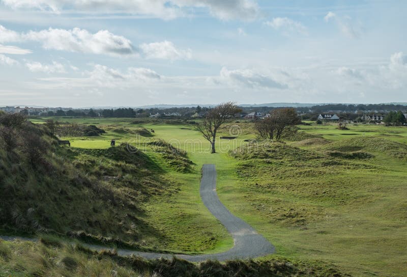 Links course in Ireland stock image. Image of blue, landscape - 60967141
