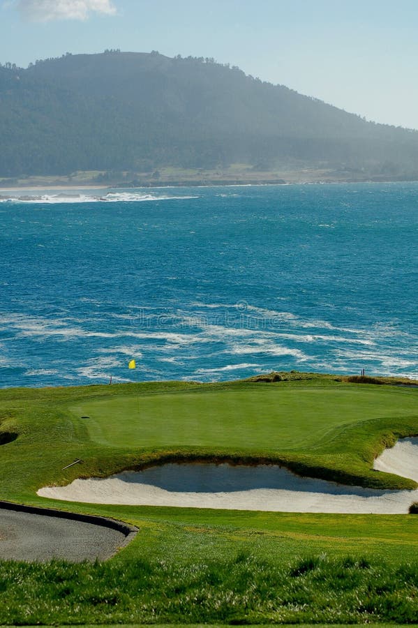 Links Golf stock photo. Image of rock, trees, flag, golf - 4695970