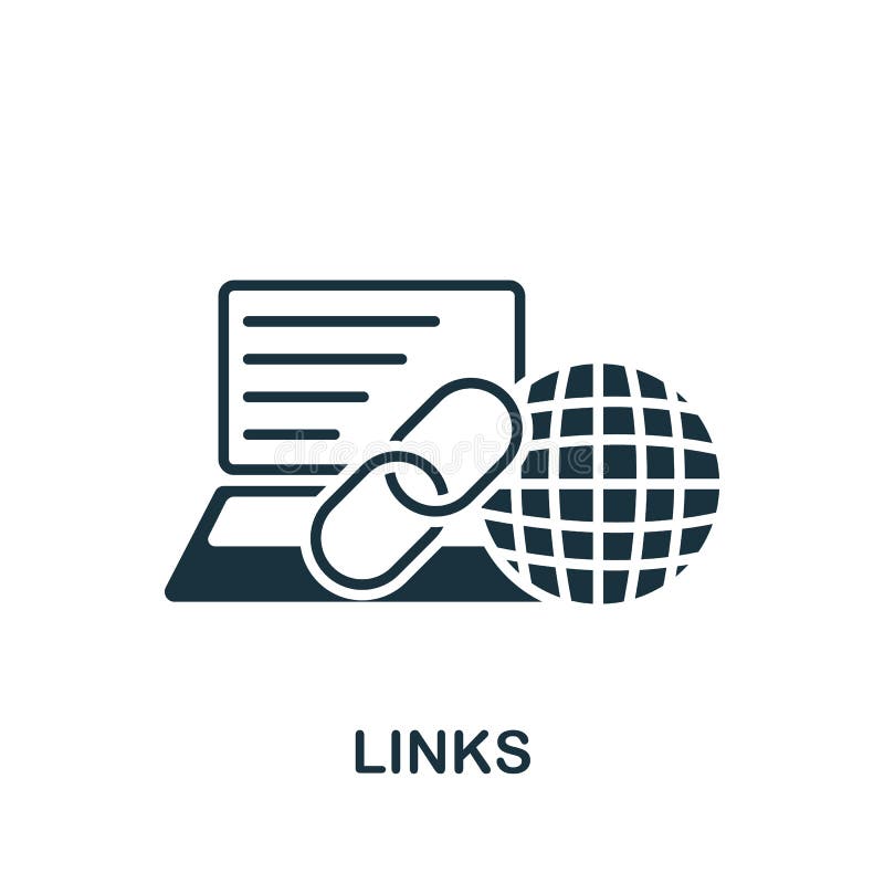 Links Icon. Monochrome Simple Web Design Icon for Templates, Web Design ...