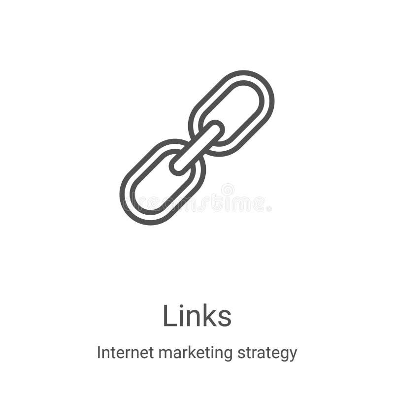 Links Icon Vector from Internet Marketing Strategy Collection. Thin ...