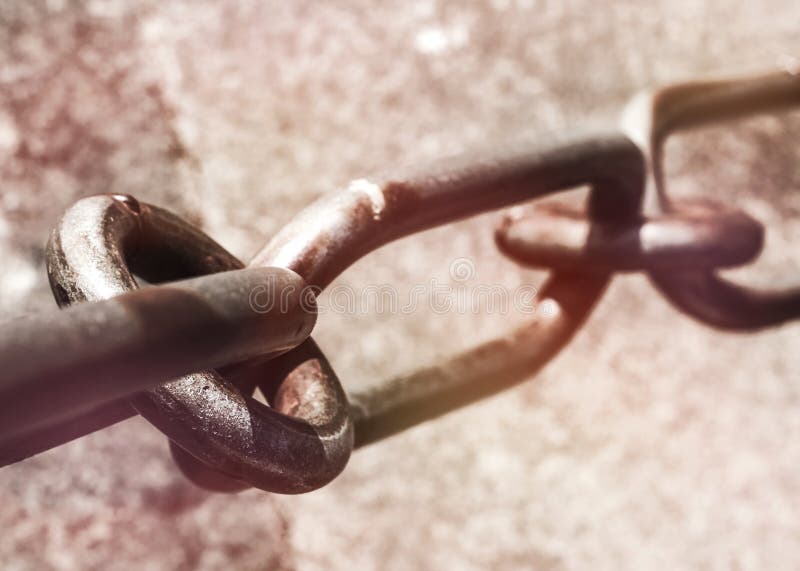 Links of a Metal Chain with Rust Spots Stock Photo - Image of ...