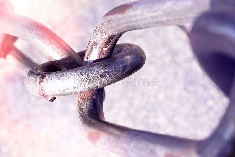Links of a Metal Chain with Rust Spots Stock Photo - Image of ...