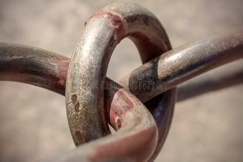 Links of a Metal Chain with Rust Spots Stock Image - Image of spots ...