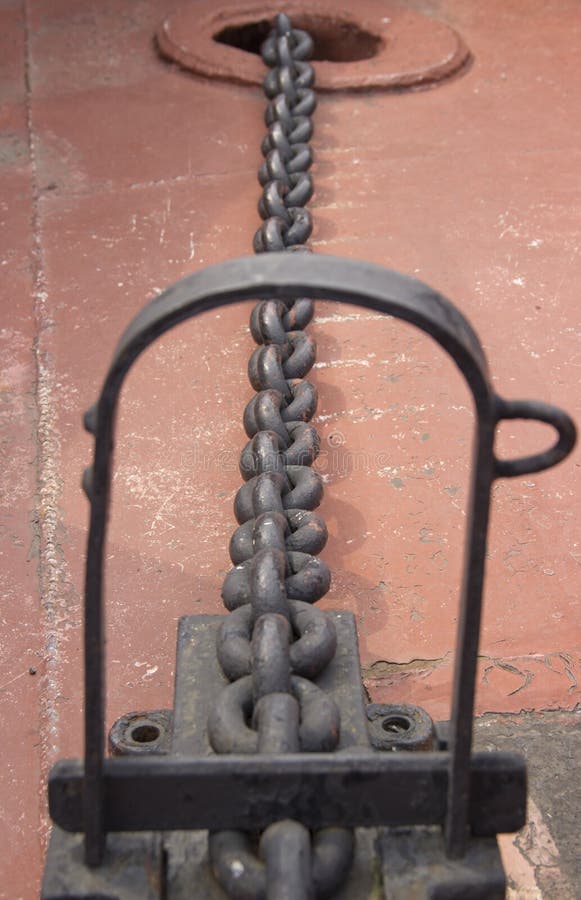 Links of the Old Anchor Chain Stock Image - Image of links, rings ...