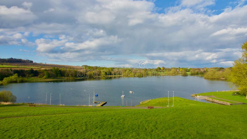 Linlithgow Loch at Linlithgow Palace on a Sunny Day. Stock Photo ...