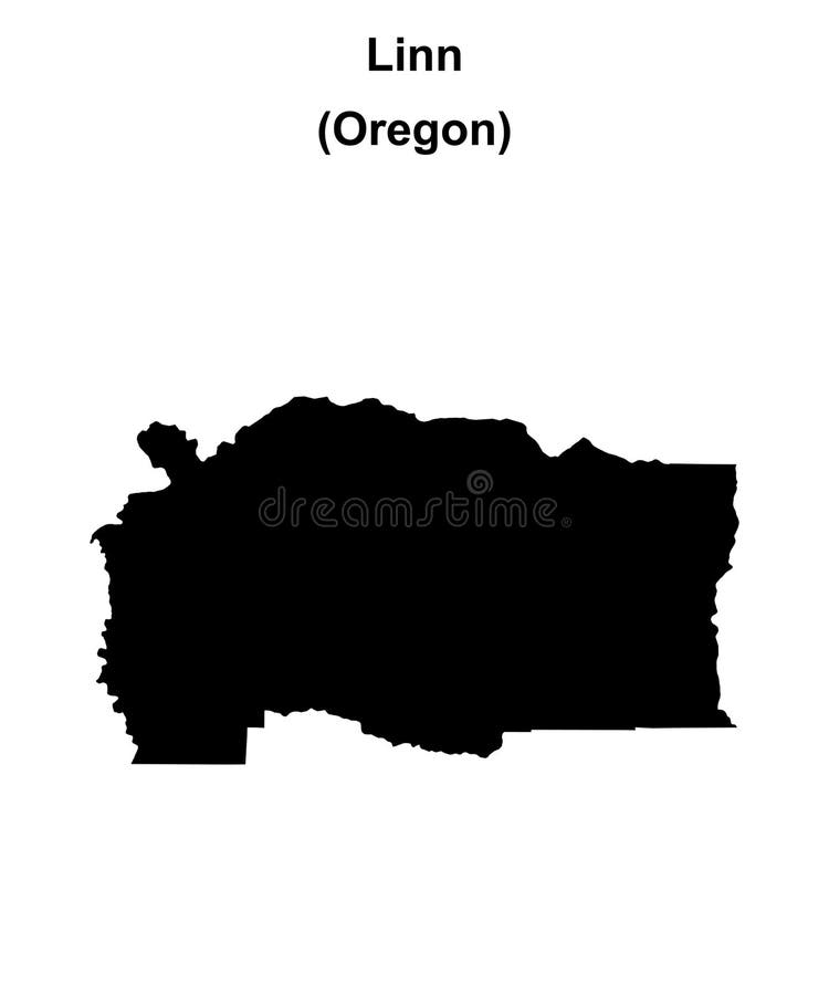 Linn outline map stock vector. Illustration of area - 361754033