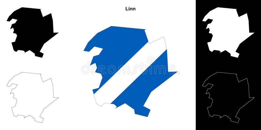 Linn outline map stock vector. Illustration of tourism - 379274093