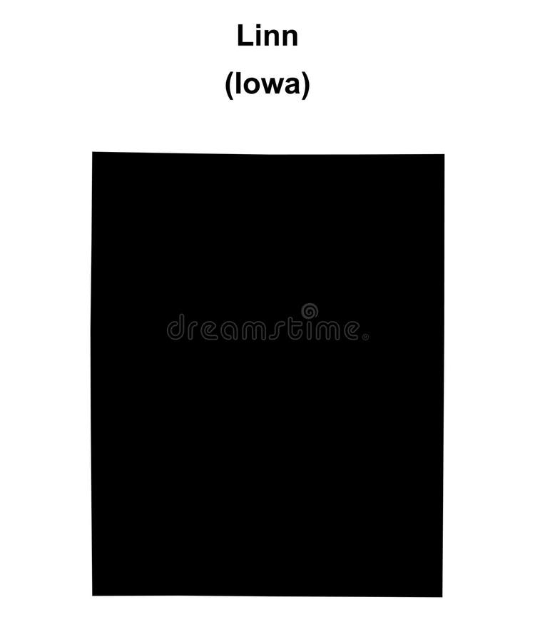 Linn outline map stock vector. Illustration of counties - 361543795
