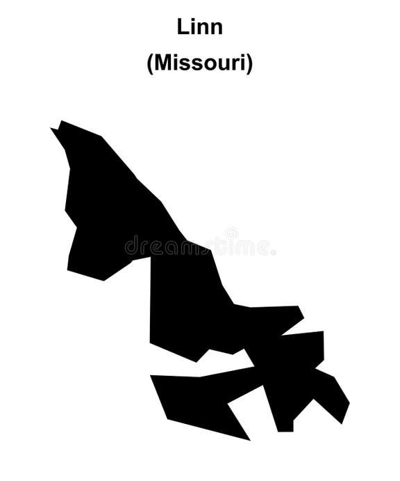 Linn outline map stock vector. Illustration of silhouette - 387457793