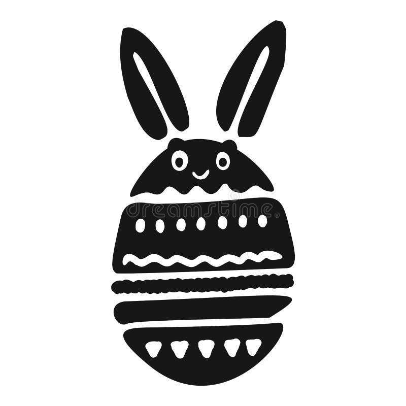 Linocut Easter Egg Quirky Vector. Stock Vector - Illustration of ...