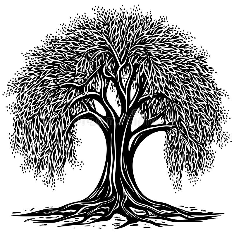Printable Willow Tree Stencil