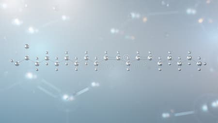 Linoleic Acid Molecular Structure, 3d Model Molecule, Omega-6 ...