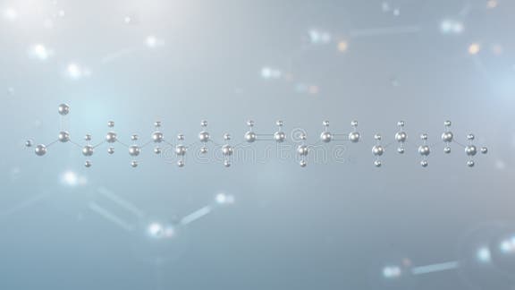 Linoleic Acid Molecular Structure, 3d Model Molecule, Omega-6 ...