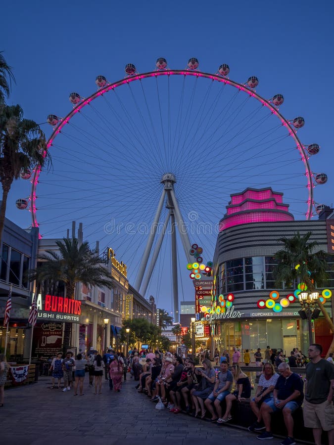 LINQ-High Roller Und Promenade, Las Vegas Redaktionelles Foto - Bild ...