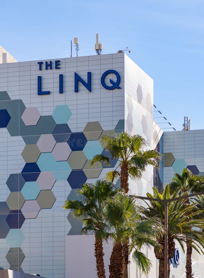 The LINQ Hotel + Experience Editorial Stock Image - Image of city, palm ...