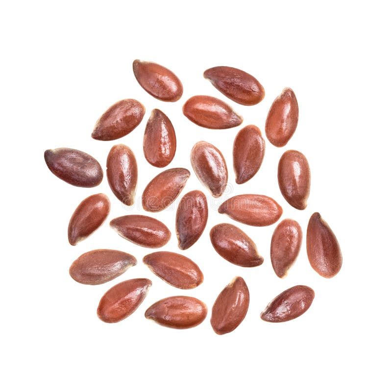 Linseed Og Flax Seeds on White Background Stock Image - Image of grain ...