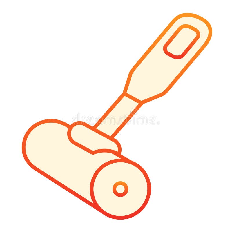 Lint Roller Flat Icon. Adhesive Roller Red Icons in Trendy Flat Style Stock Vector ...