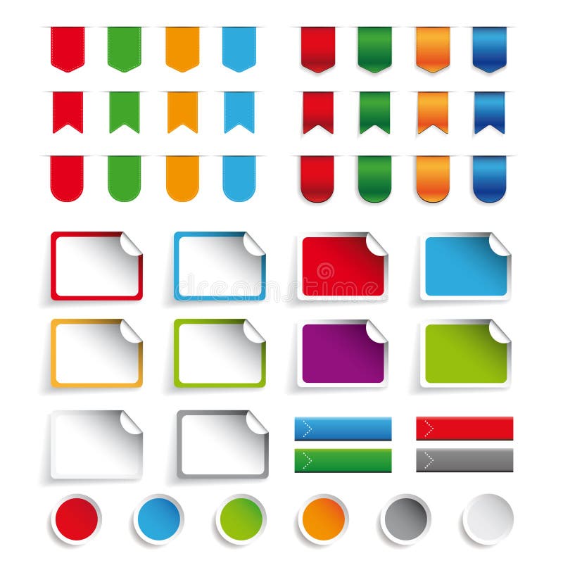 Lint, Sticker, Etiket Vastgestelde Vector Vector Illustratie ...