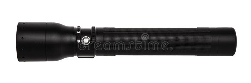 Linterna Moderna De Metal Negro Aislada En Blanco Foto de archivo ...