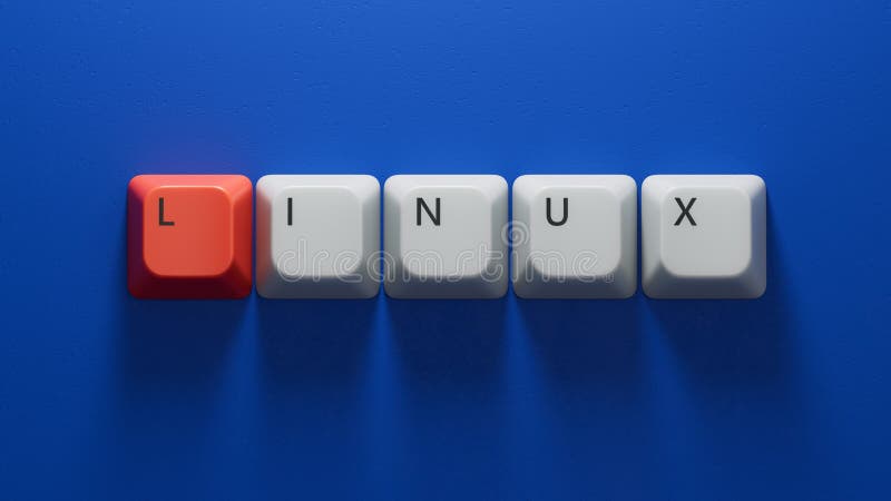 LINUX - Word on Computer Keyboard Keys.close Up of Computer Keyboard ...