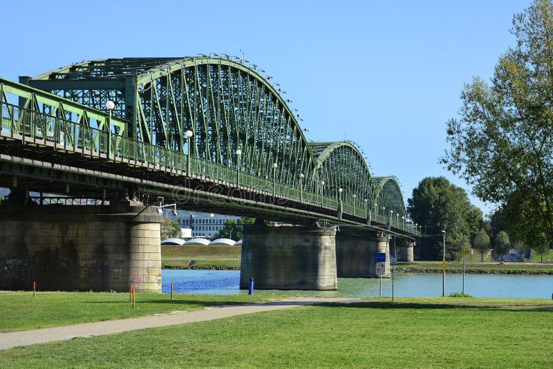 Austria, Linz editorial photo. Image of bridge, horizontal - 100118276