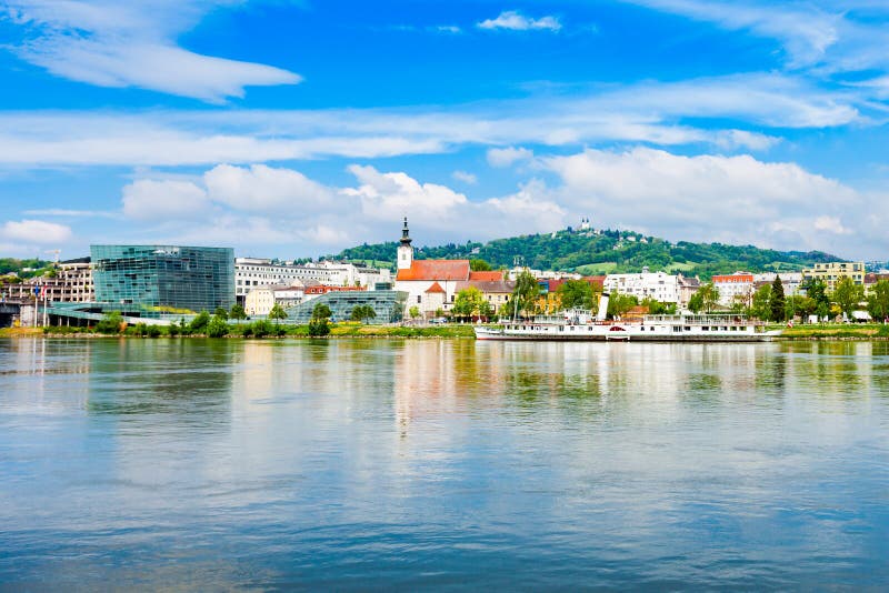 Linz and Danube stock image. Image of traditional, river - 64675473