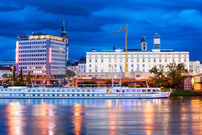 Linz and Danube stock image. Image of traditional, river - 64675473