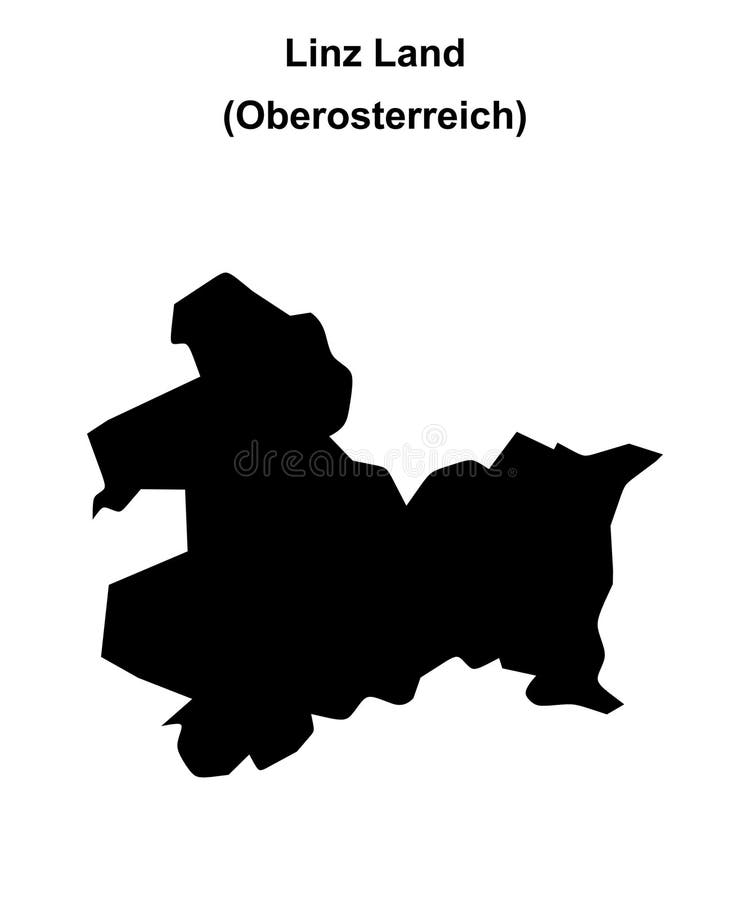 Linz Land outline map stock vector. Illustration of border - 371627618