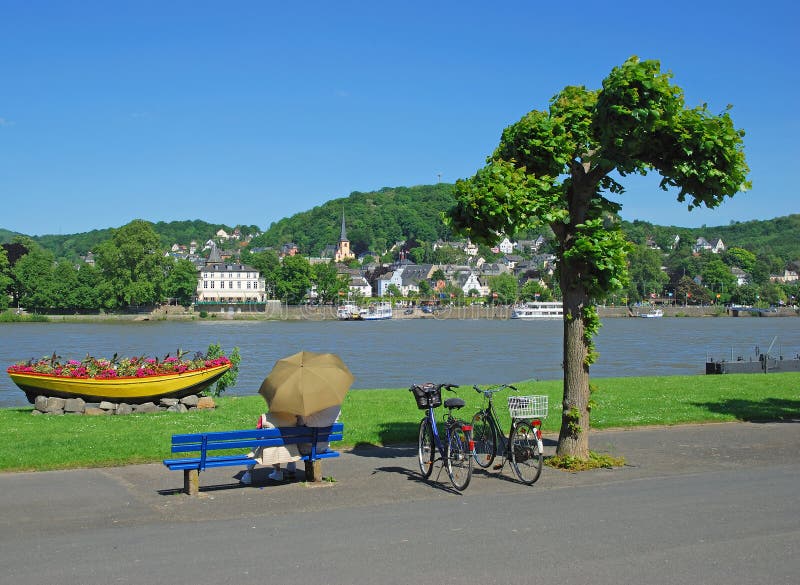 Linz am Rhein,Rhine Valley,Germany Stock Image - Image of tourism ...