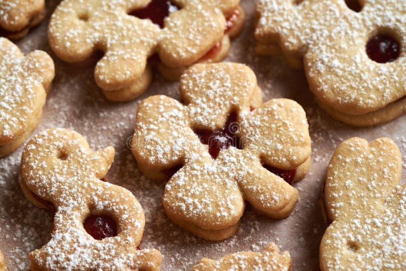 Linzer Cookies in the Shape of Four Leaf Clover and Easter Animals ...