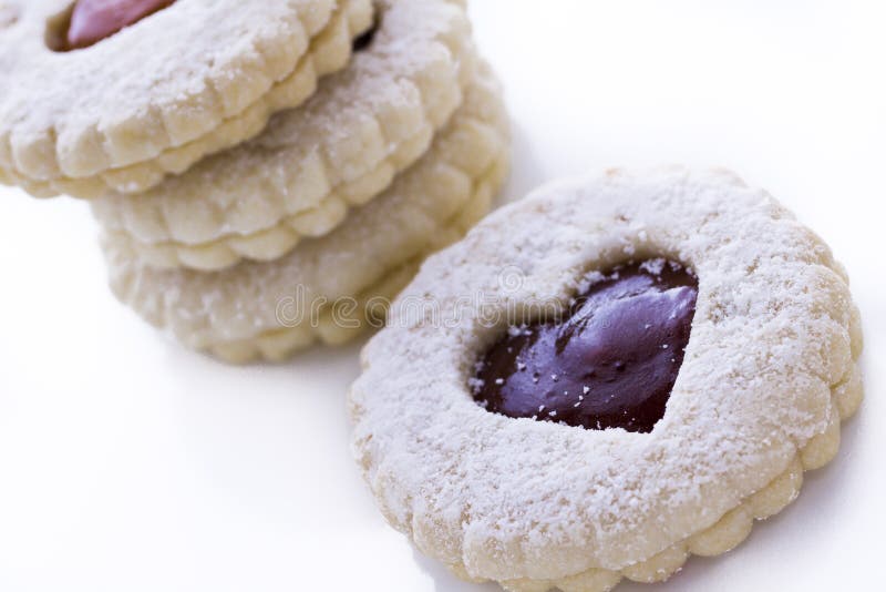 Linzer Torte Cookies stock photo. Image of flat, dessert - 28200174