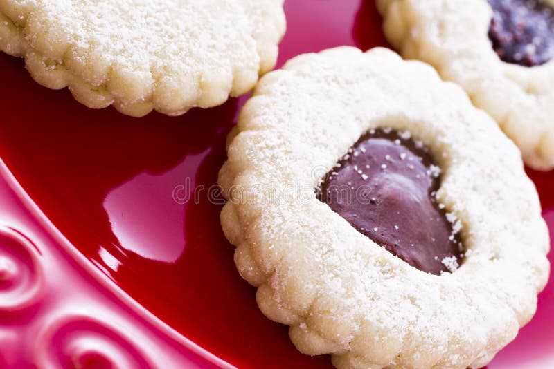 Linzer Torte Cookies stock image. Image of baked, torte - 28200403