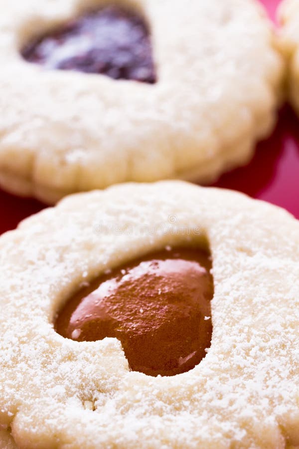 Linzer Torte Cookies stock image. Image of homemade - 256878079