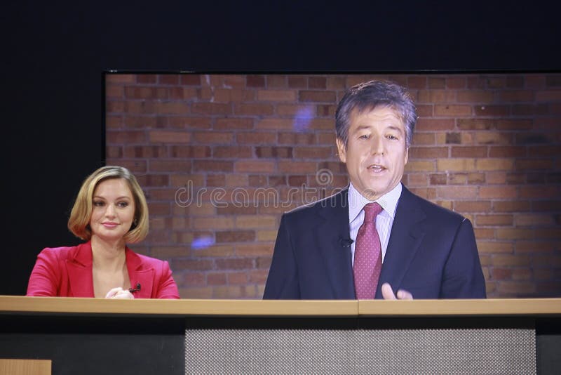 Linzie Janis Presenta Il CEO Bill McDermott Del SAP Immagine Stock ...