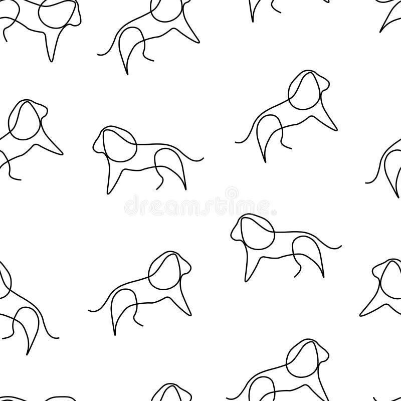 Lion pattern seamless stock vector. Illustration of predator - 123413724