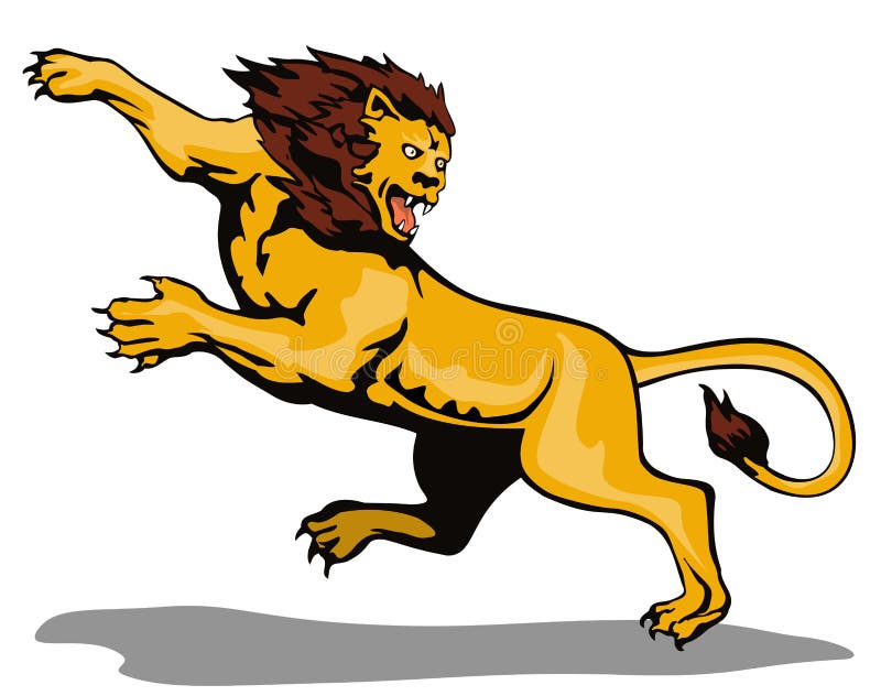 Lion Illustration stock vector. Illustration of collegiate - 5743238