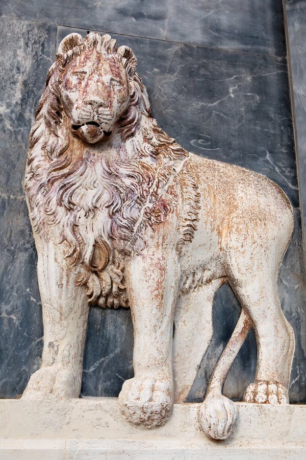 Lion bas-relief stock photo. Image of italy, ornament - 19162844