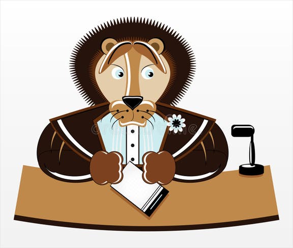 Lion boss stock vector. Illustration of manager, professional - 21291016