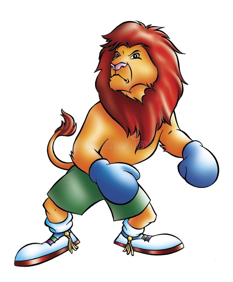 Lion boxer stock illustration. Illustration of animal - 7042879
