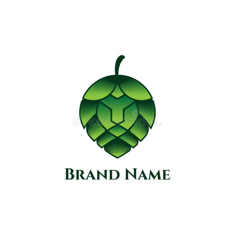 Lion Brewerly Hop Cone Logo Template Stock Vector - Illustration of ...