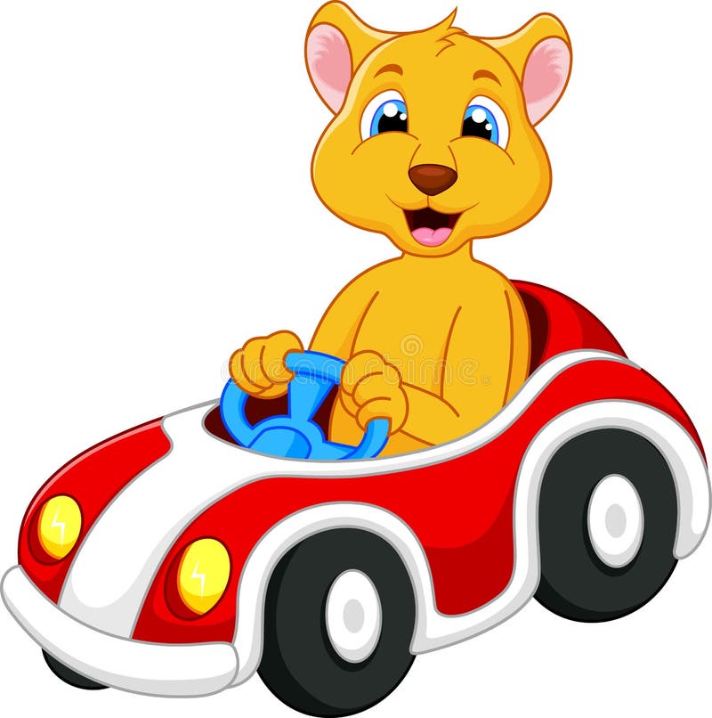 Cartoon Fat Cat Driving Angry Stock Vector - Illustration of road ...