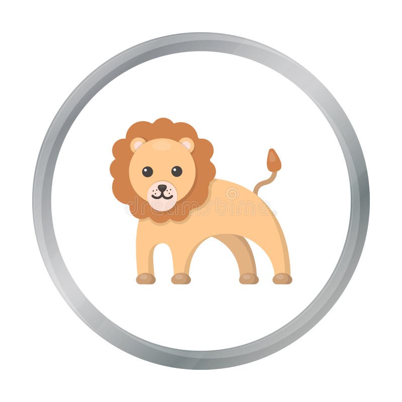 Lion Cartoon Icon. Illustration for Web and Mobile Design. Stock Vector ...