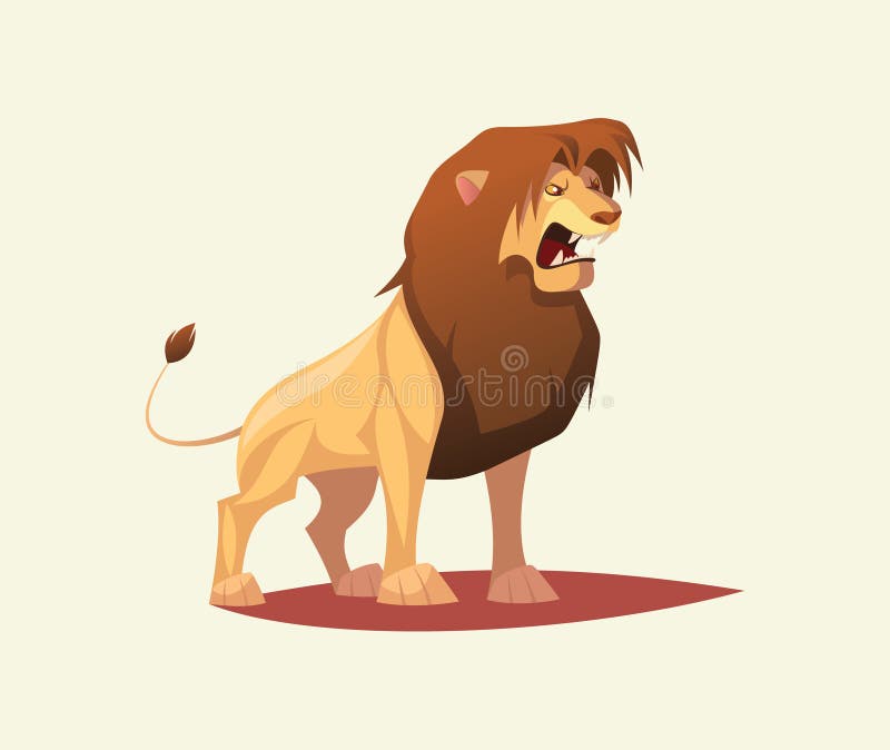 Lion Character Isolated Vector Illustration Stock Illustration ...