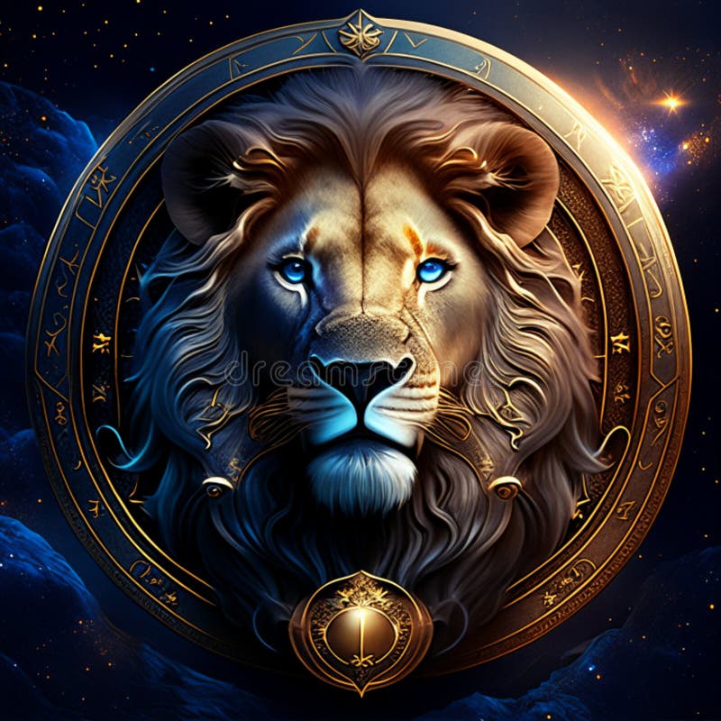 Lion in a Circle with the Letter P. Vector Illustration Stock Photo ...