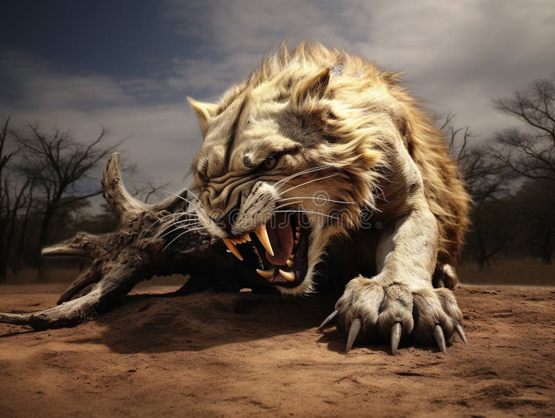 Ai Generated Illustration Wildlife Concept of Lion Claw Stock ...