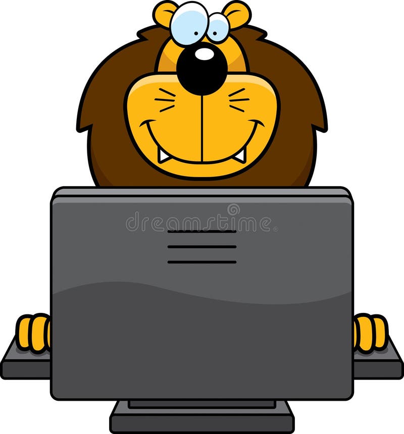 Lion Typing Computer Stock Illustrations – 9 Lion Typing Computer Stock ...