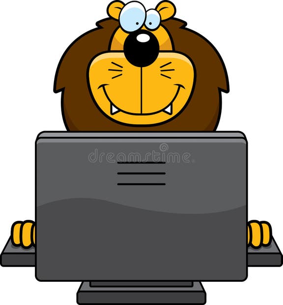 Lion Typing Computer Stock Illustrations – 9 Lion Typing Computer Stock ...